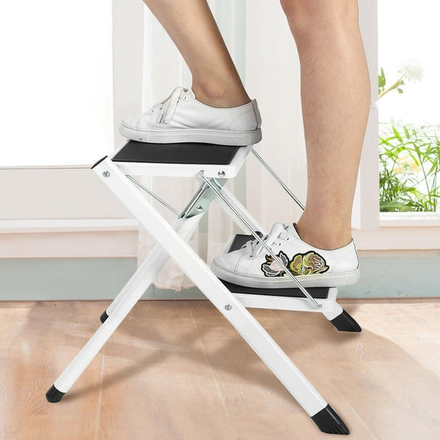 Dayplus Mini Step Ladder 2 Step, Lightweight Step Stool with Widened ...