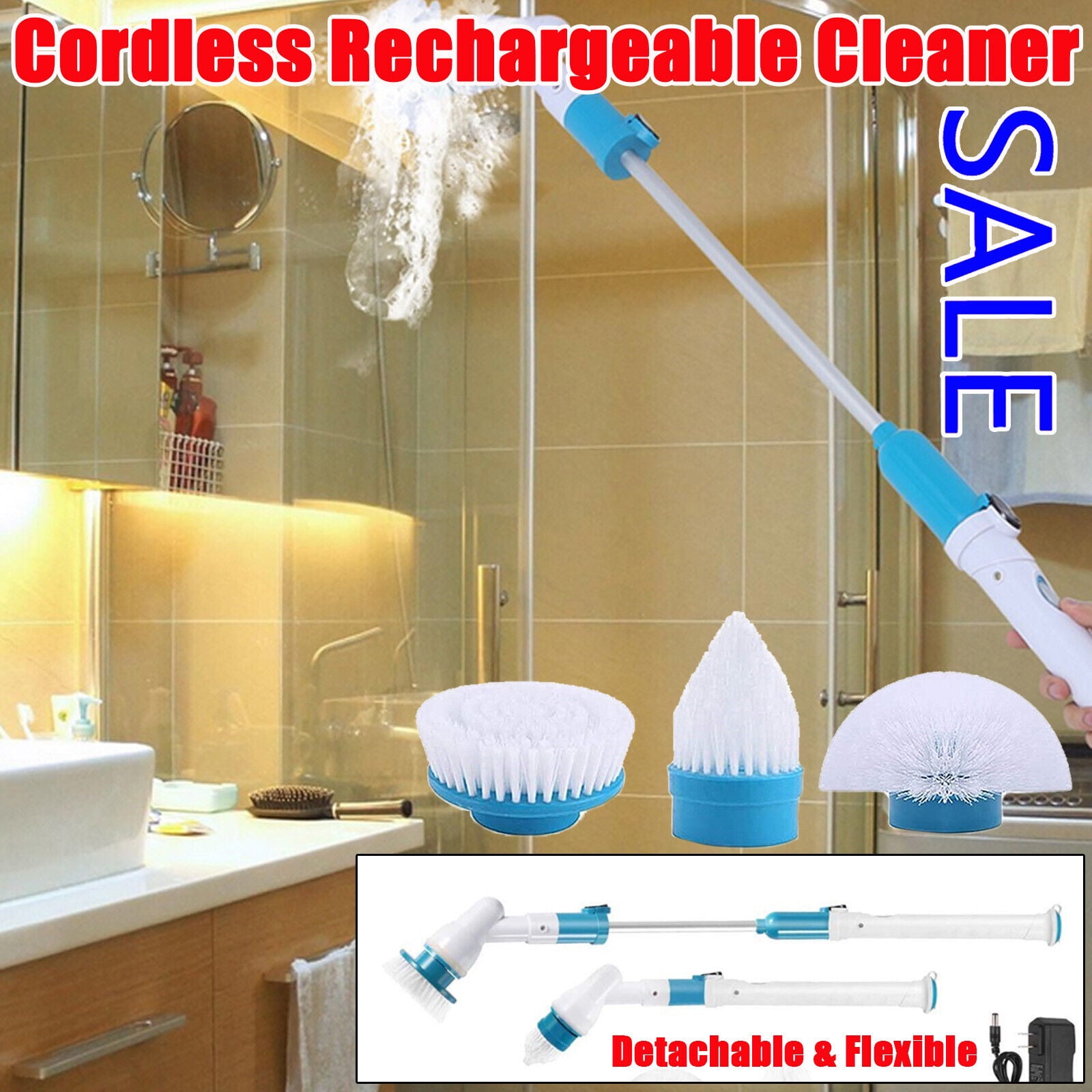 Dayplus Portable Electric Spin Scrubber, Cordless Handheld Cleaning ...