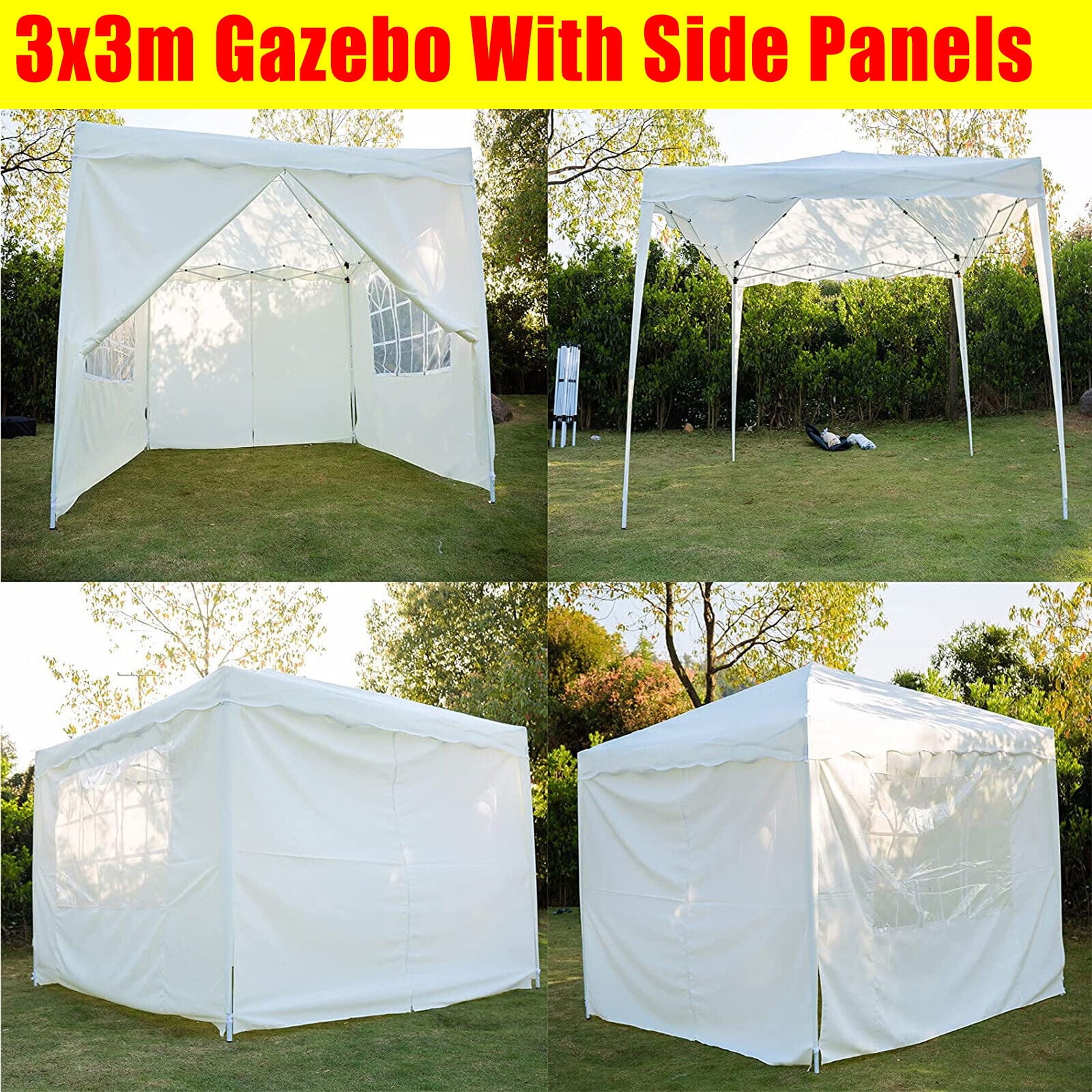 Dayplus Portable Folding Pop Up Canopy Tent 10x10 4 Sidewalls ...