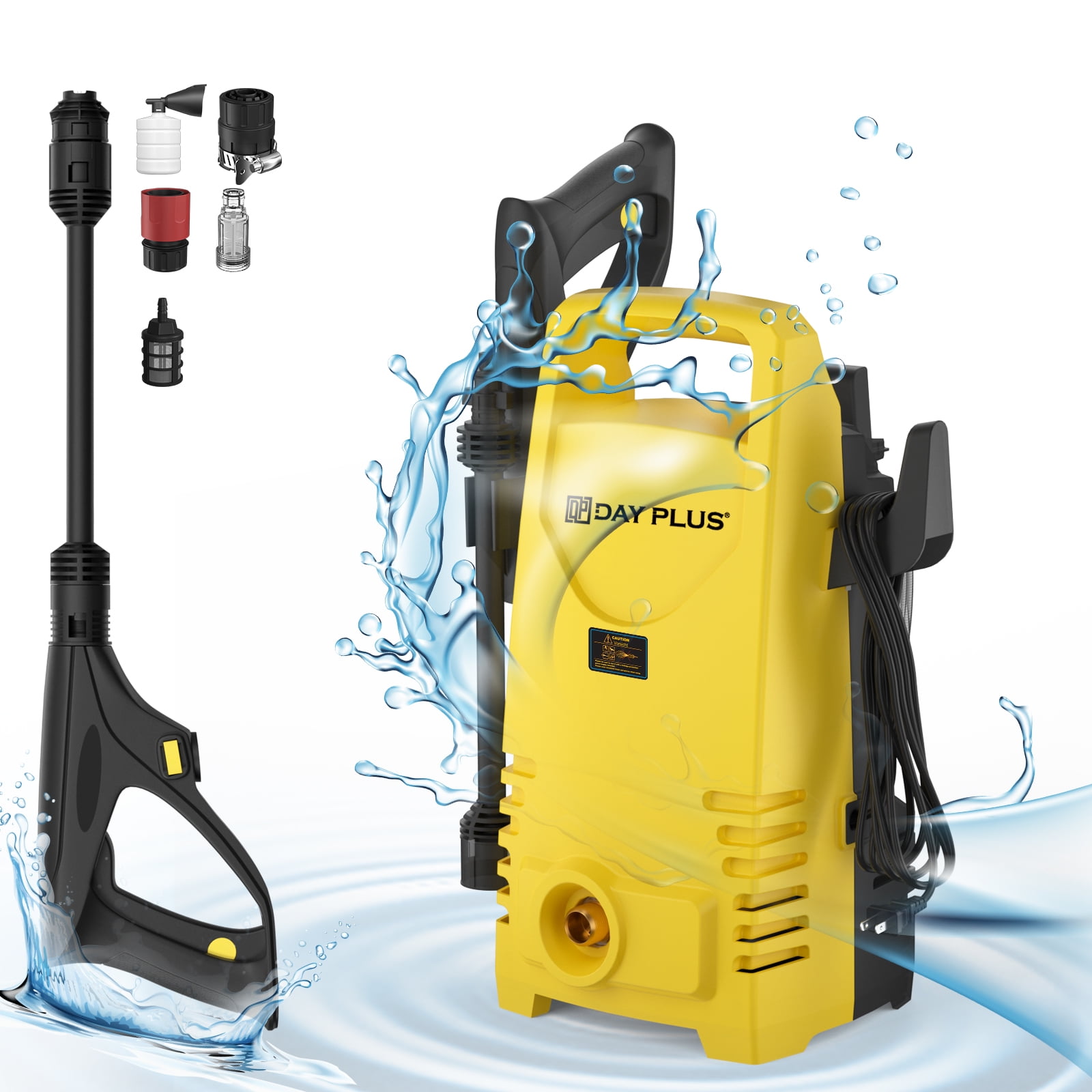 Dayplus Pressure Washer Compact Car & Home 110 bar high-pressure hose ...