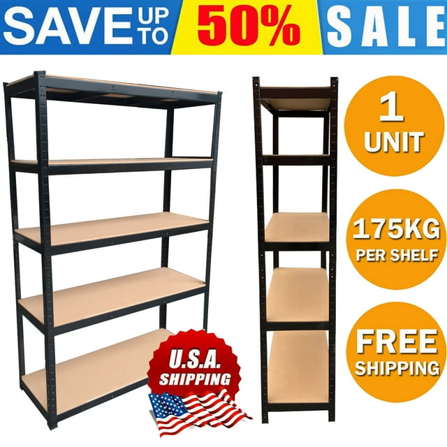 Dayplus 5-Tier Steel Metal Work Rack: Heavy Duty Shelving Unit for ...