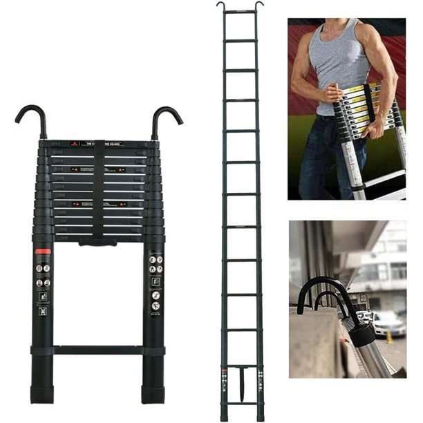 Dayplus Telescopic Ladder Extendable Laders Aluminium Folding 3.2M/10 ...