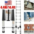 Dayplus 14FT Lightweight Extending Aluminum Telescopic Ladder ...