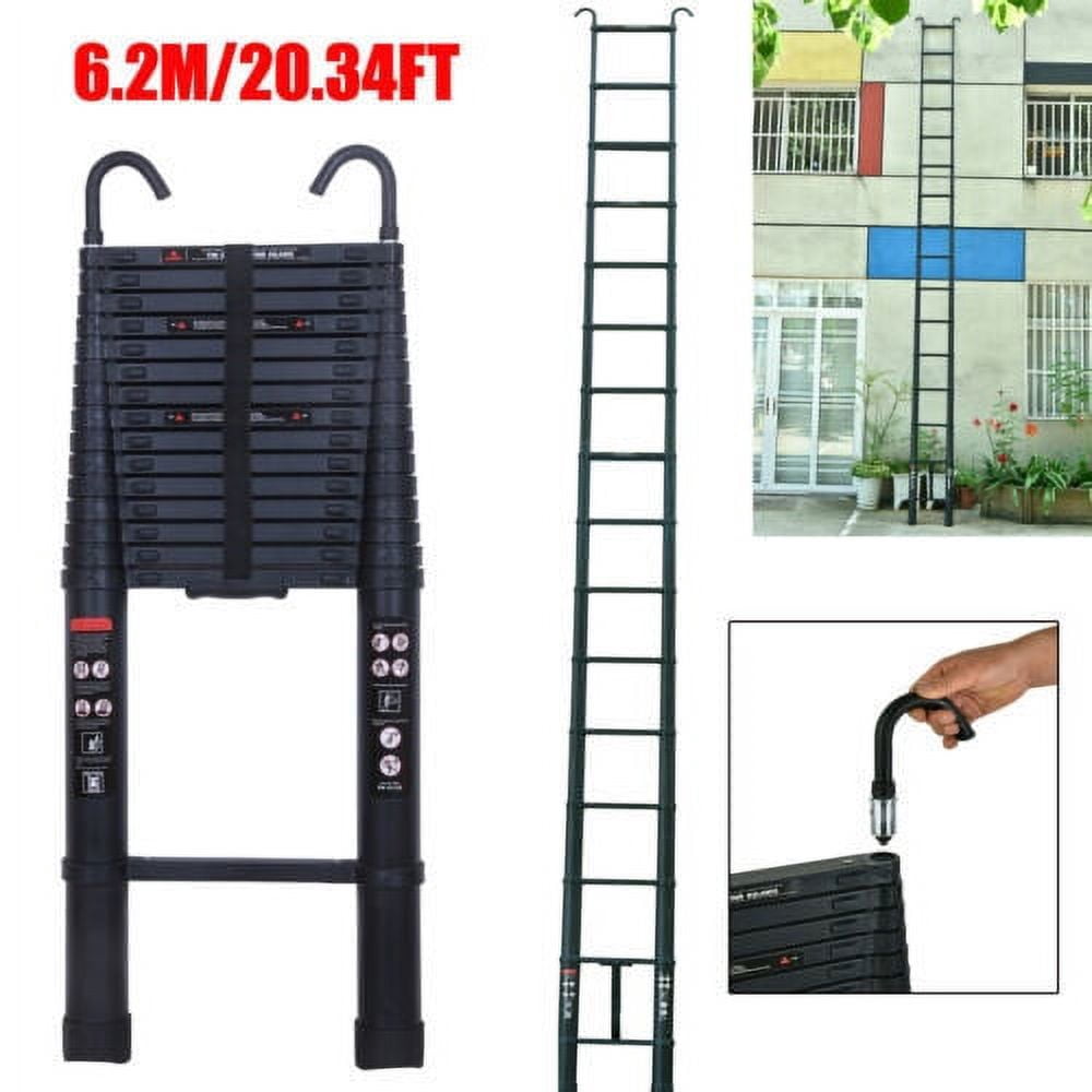 Dayplus Telescoping Ladder 6.2M/20.3ft Aluminum Extension Folding ...
