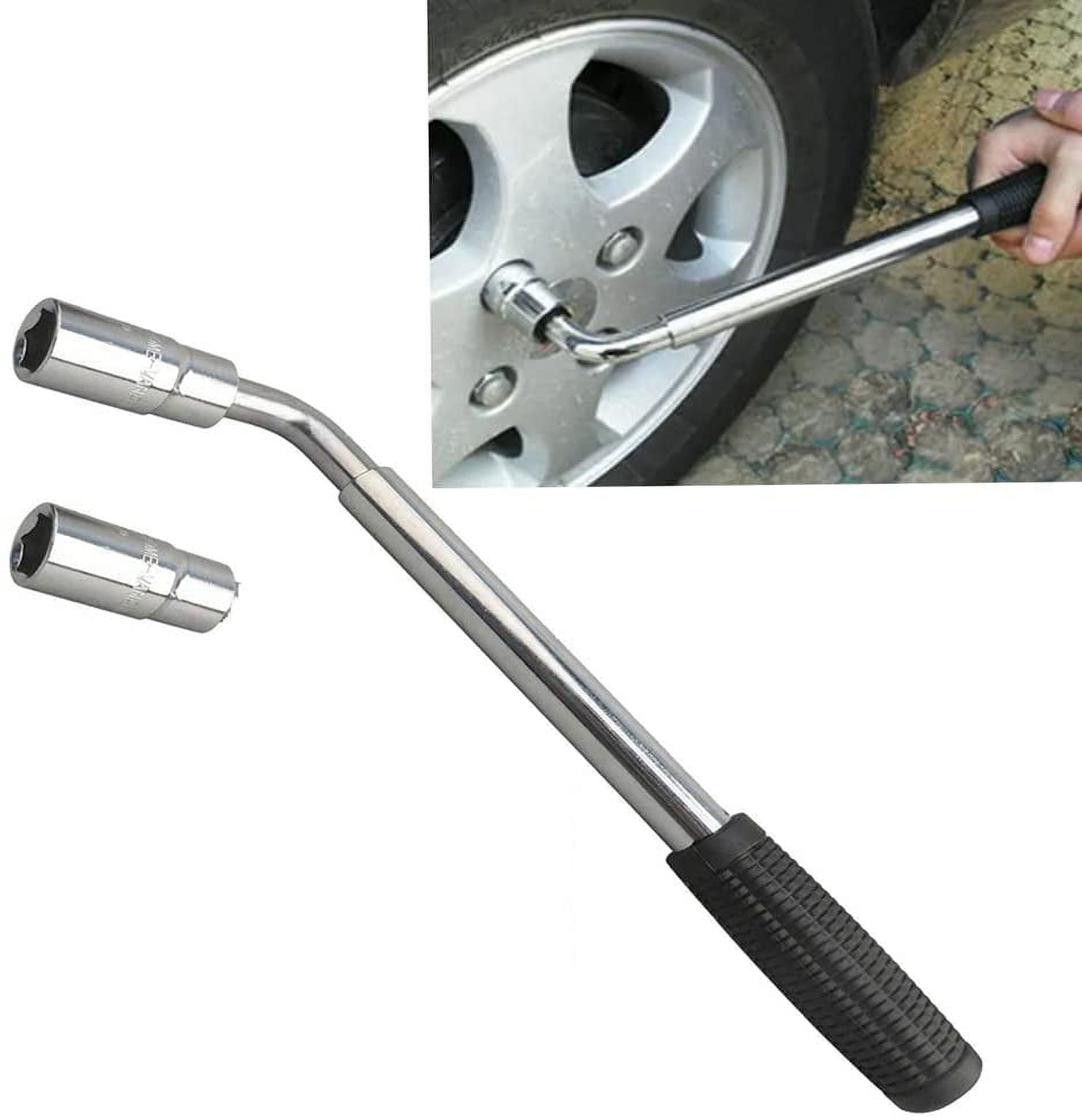 Dayplus Telescoping Lug Wrench Standard Sockets Breaker Bar Wheel Tire ...