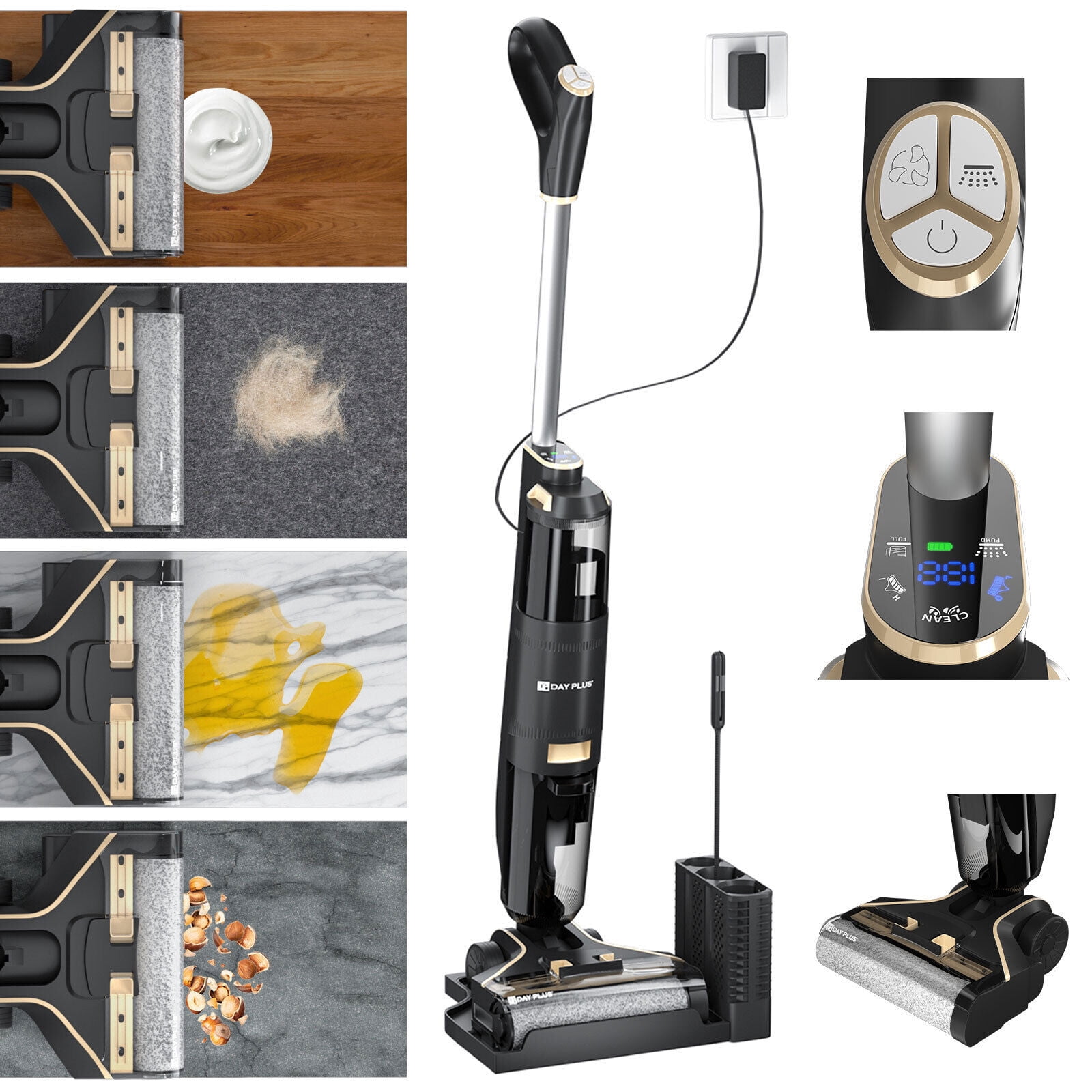 Dayplus Wet & Dry Vacuum Cleaner, Multi-Mode Floor Cleaner with Spray ...