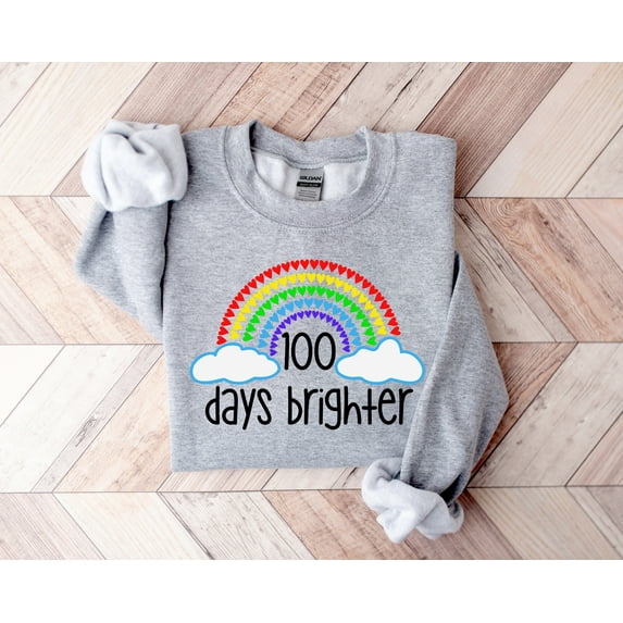 Days Brighter Shirt Days Of School Shirt For Girls Rainbow Days Shirt ...
