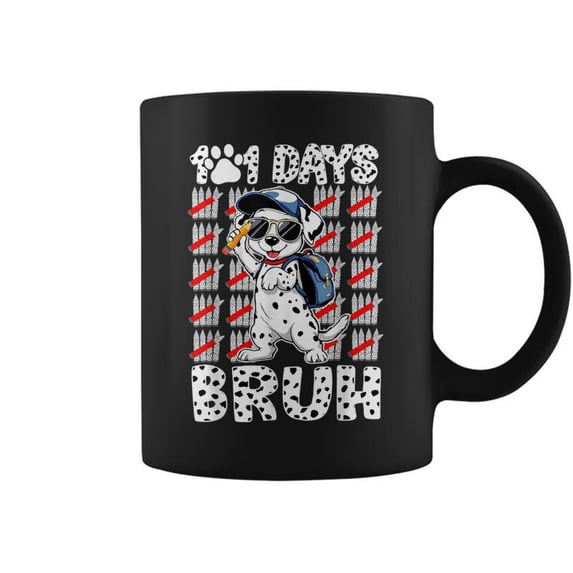 Days Bruh 100 Days Of School Student Teacher Dog Coffee Mugs - Walmart.com
