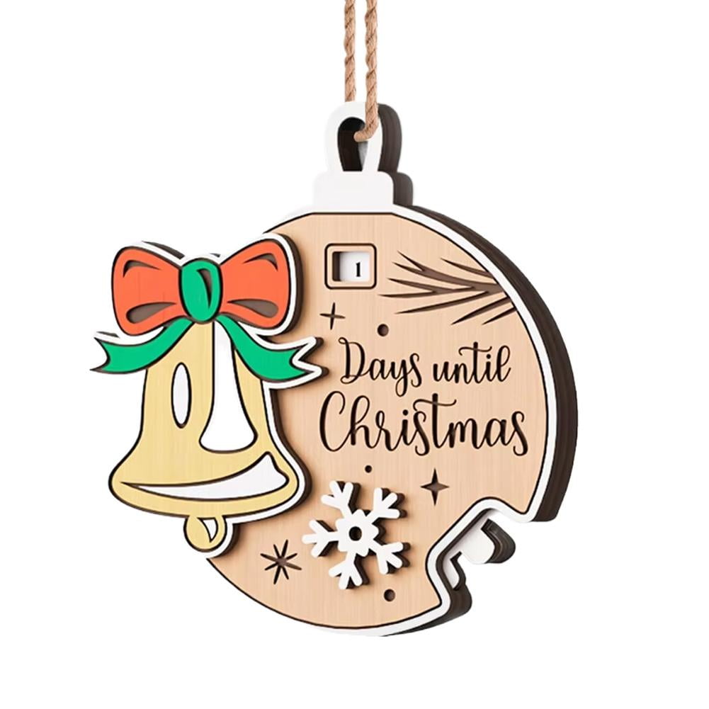 Days Until Christmas Countdown Ornament,Reusable Countdown to Christmas ...