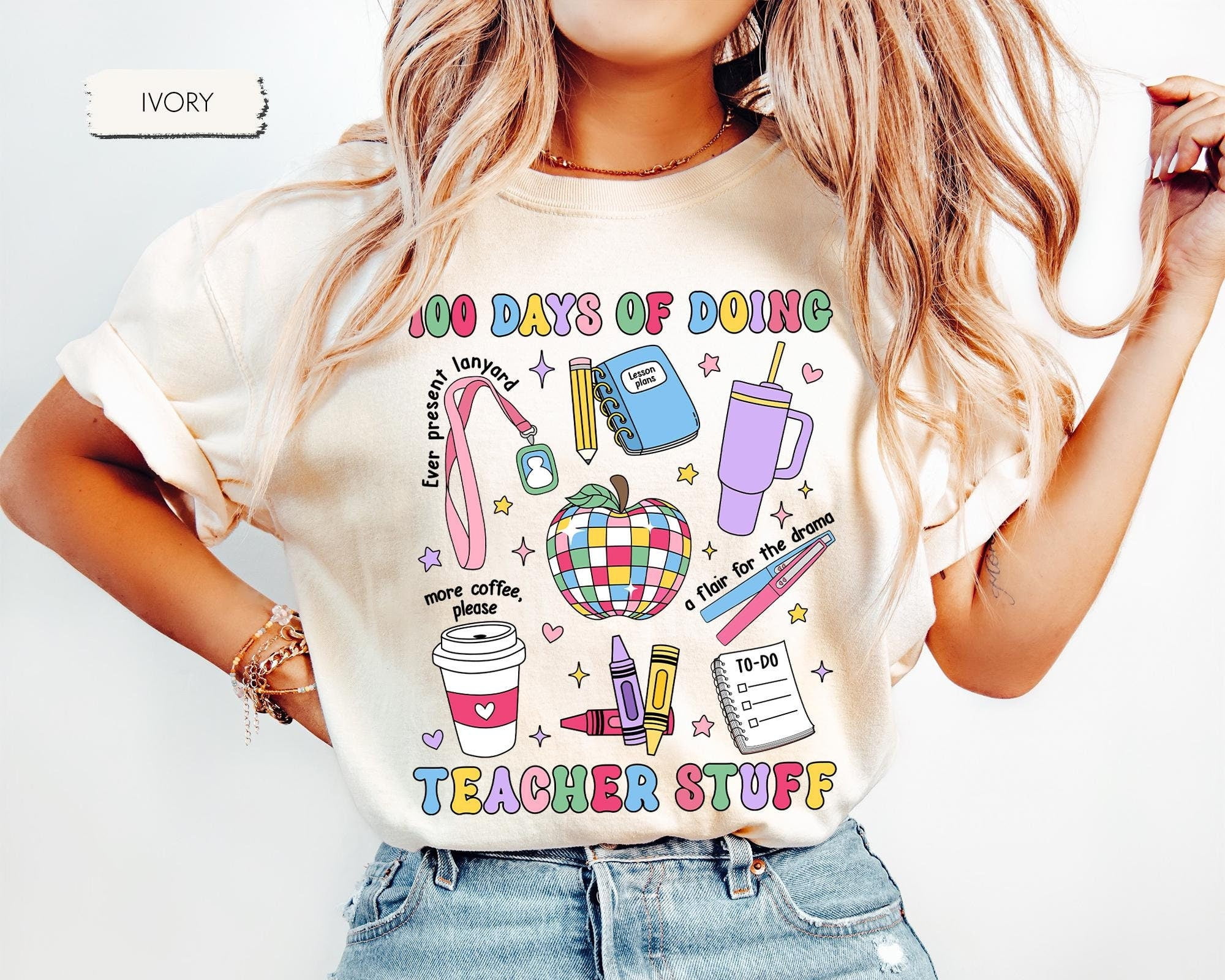 Days Of Doing Teacher Stuff Shirt, Day Of School Shirt, Teacher Shirt ...