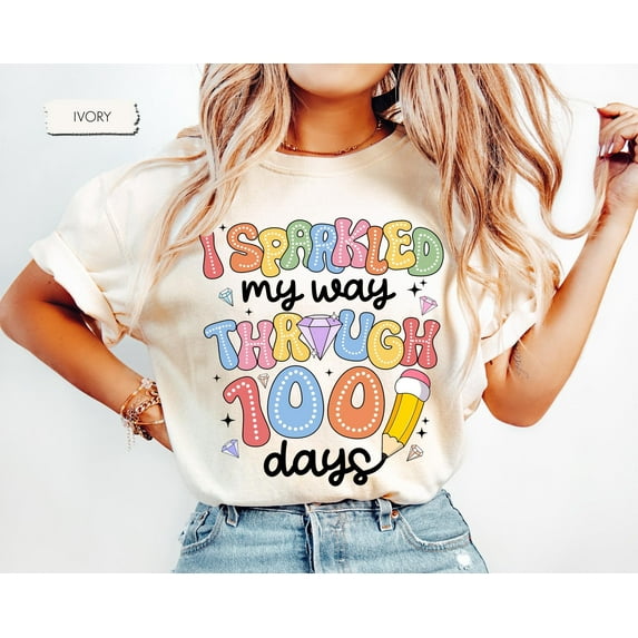 Days Of School Shirt, Teacher Days Of School Tshirt, 1 Sparkled My Way ...