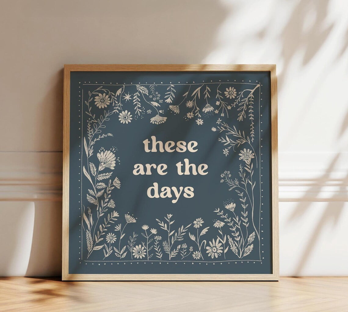 These Are The Days Print, Scandinavian Folk Art, Good Old Days Artwork ...
