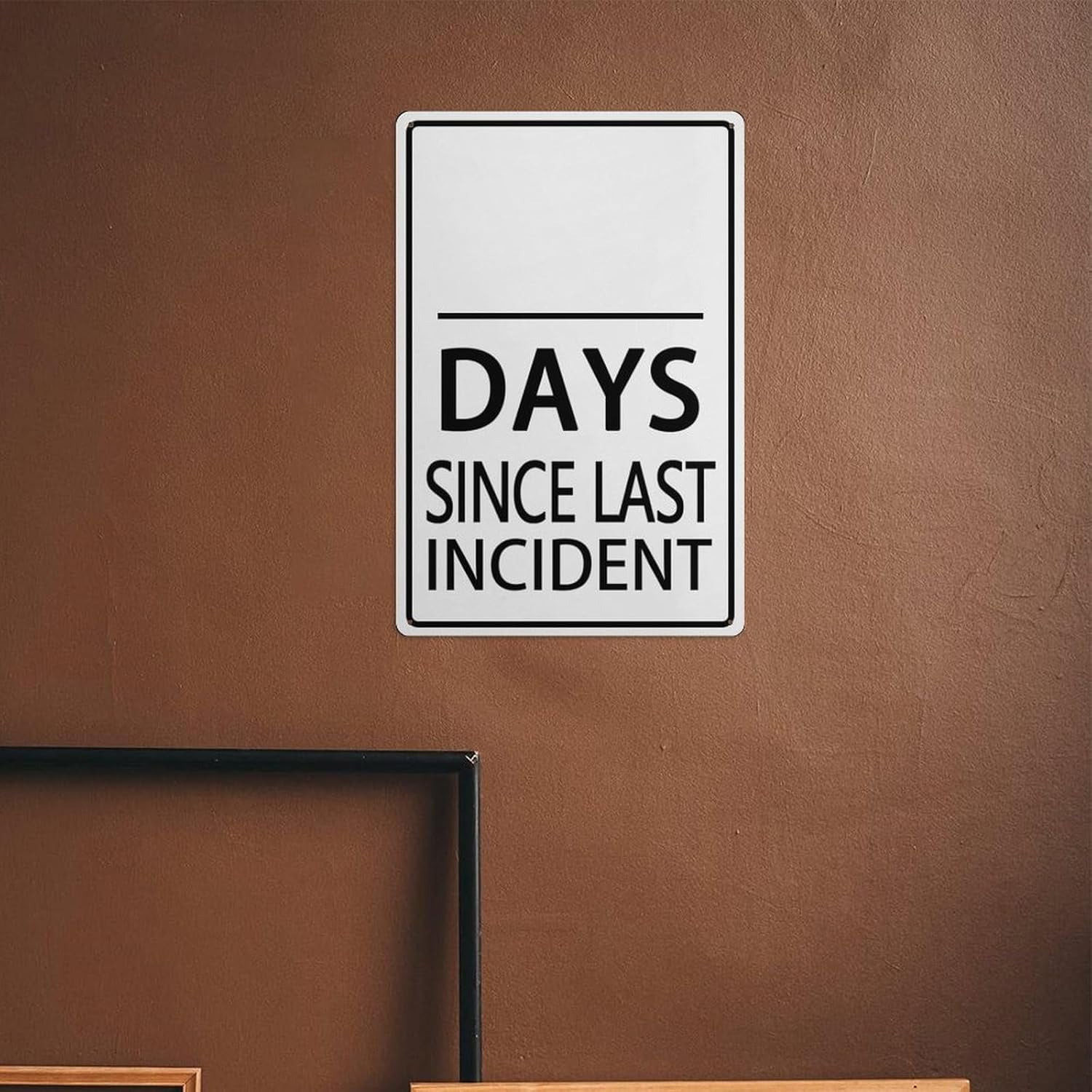 Days Since Last Incident Aluminum Metal Warning Signage with Symbol ...