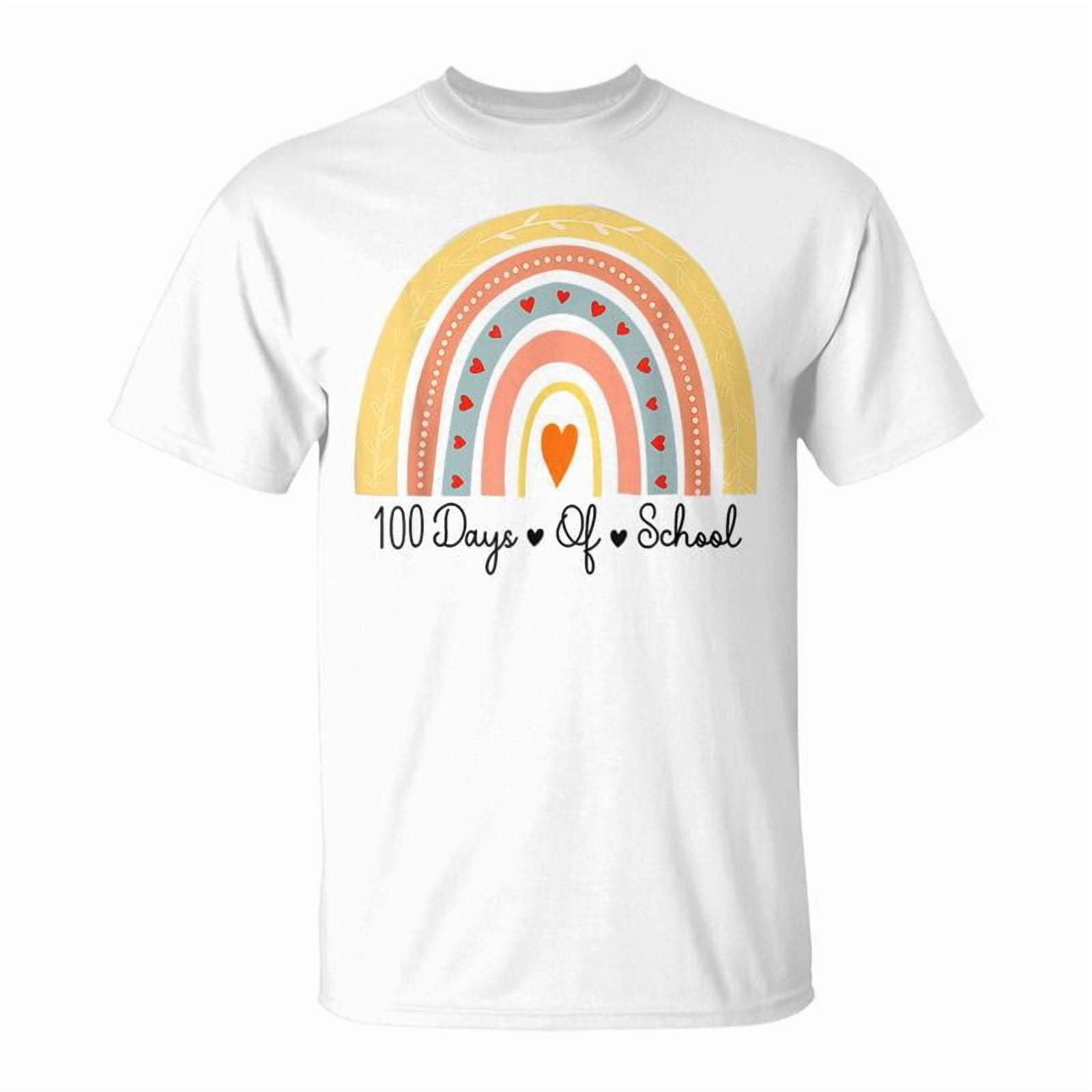 Days Teach Love Inspire Cute Rainbow Back To School TShirt - Walmart.com