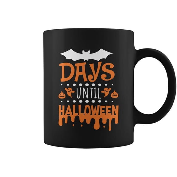 Days Until Halloween Funny Halloween Quote Graphic Design Pr - Walmart.com