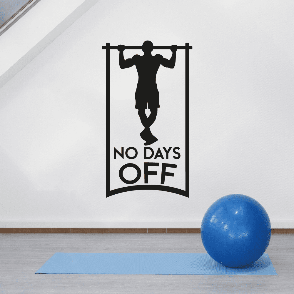 No Days Off - Workout Motivation Quote Home Gym Wall Decor Fitness ...