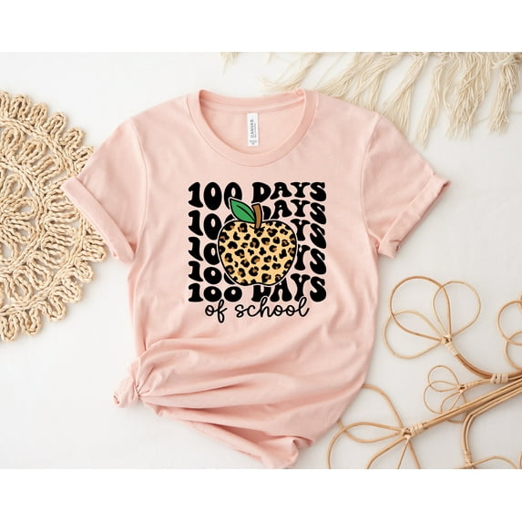 Days of School Leopard Shirt Leopard Days Of School T-Shirt Days ...