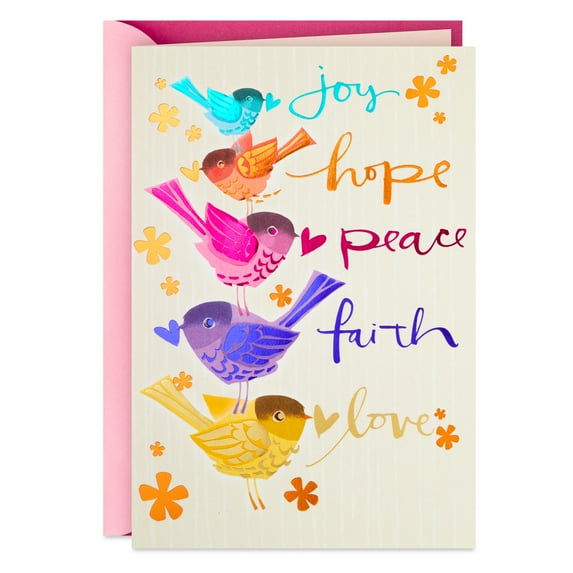 Dayspring Religious Birthday Greeting Card (Joy, Hope, Peace) - Walmart.com