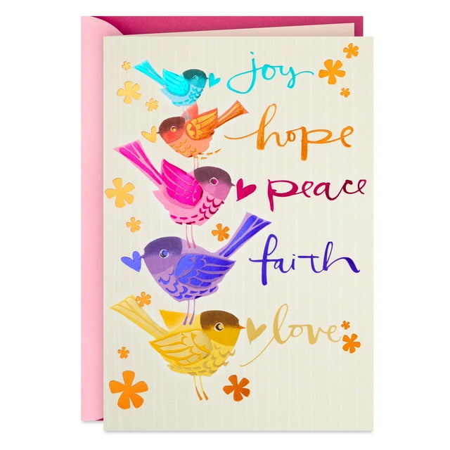 Dayspring Religious Birthday Greeting Card (Joy, Hope, Peace) - Walmart.com