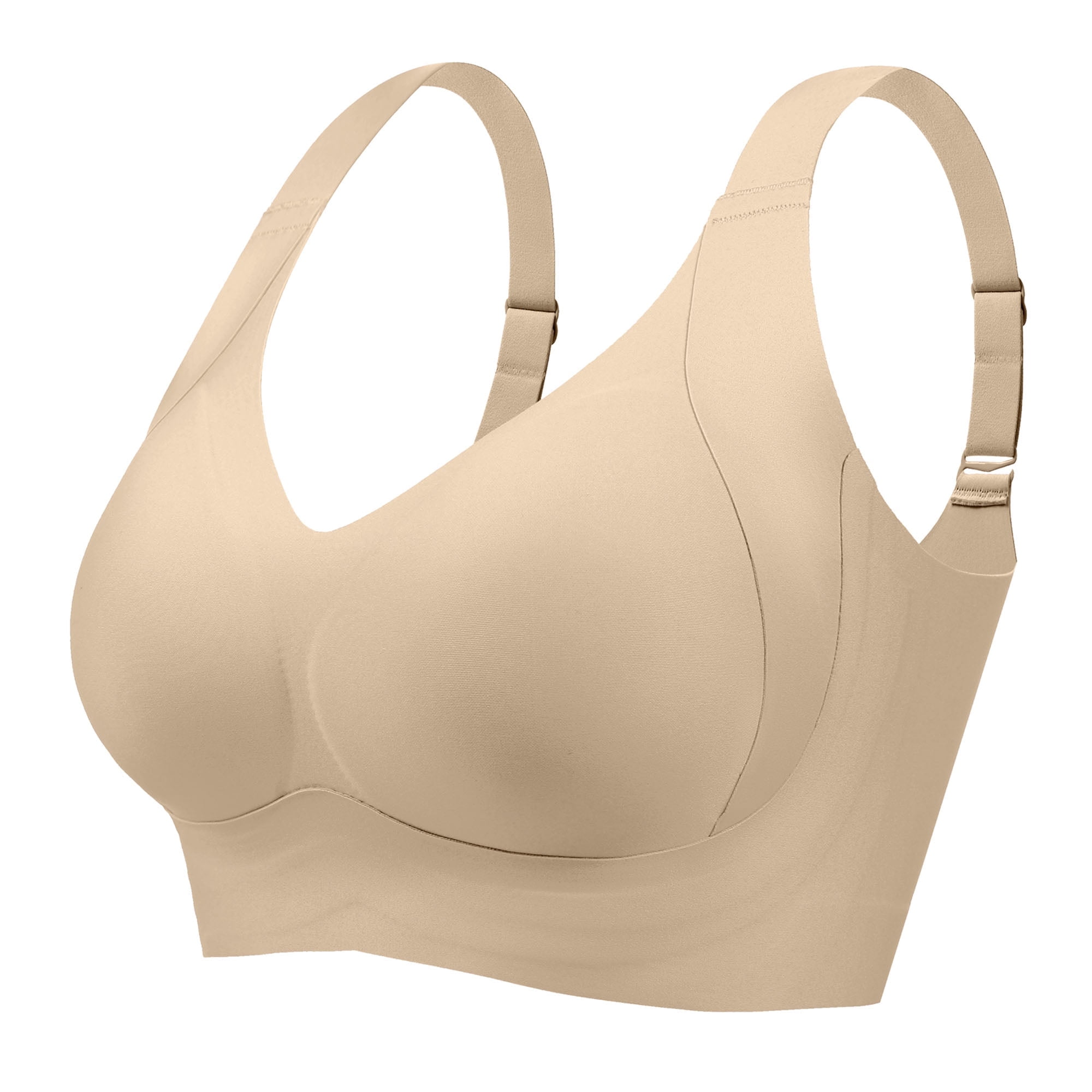 Daystry Plus Size Everyday Bras, Wirefree Full Coverage Sleep Bras for ...