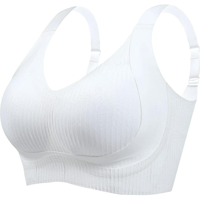 Daystry Plus Size Wirefree Lace Bra for Women Full Coverage No ...