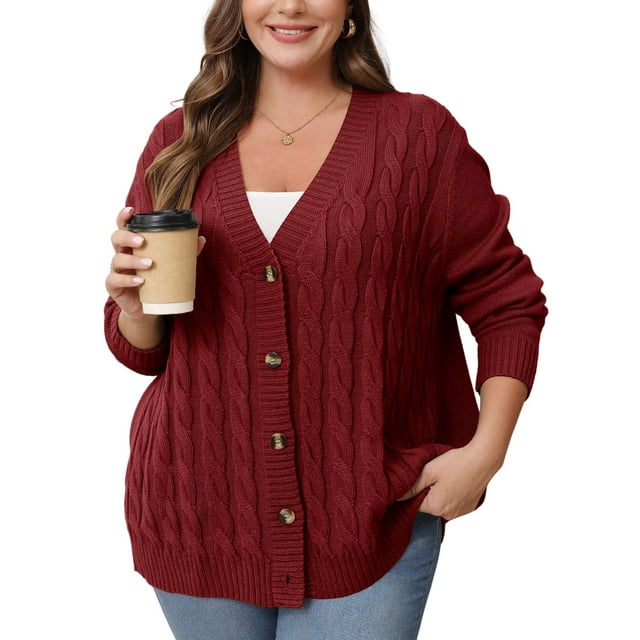 Daystry Women's 2025 Fall Winter Long Sleeve Chunky Cable Knit Sweater ...