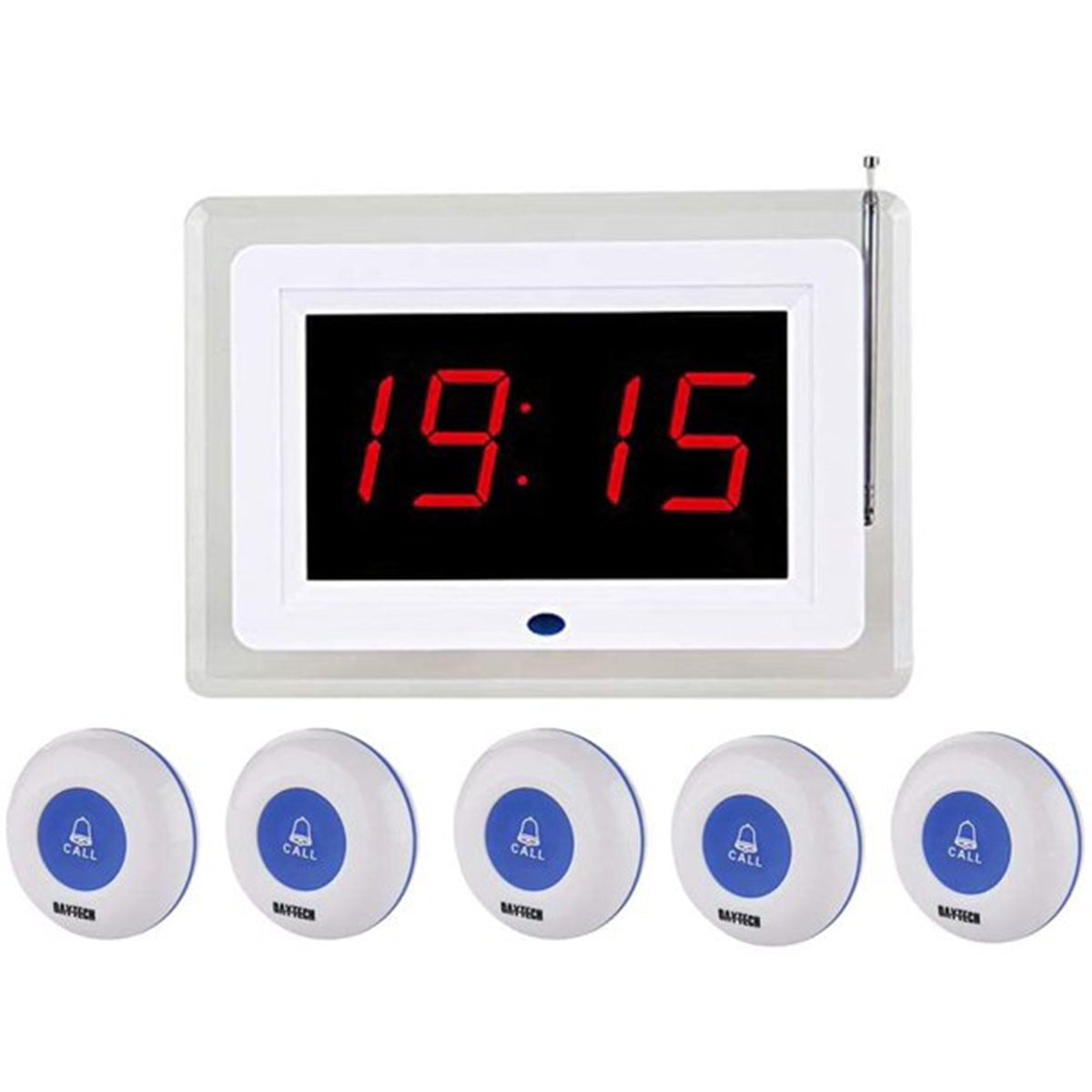 CallTou Wireless Caregiver Pager System with 1 Display Receiver and 5 ...