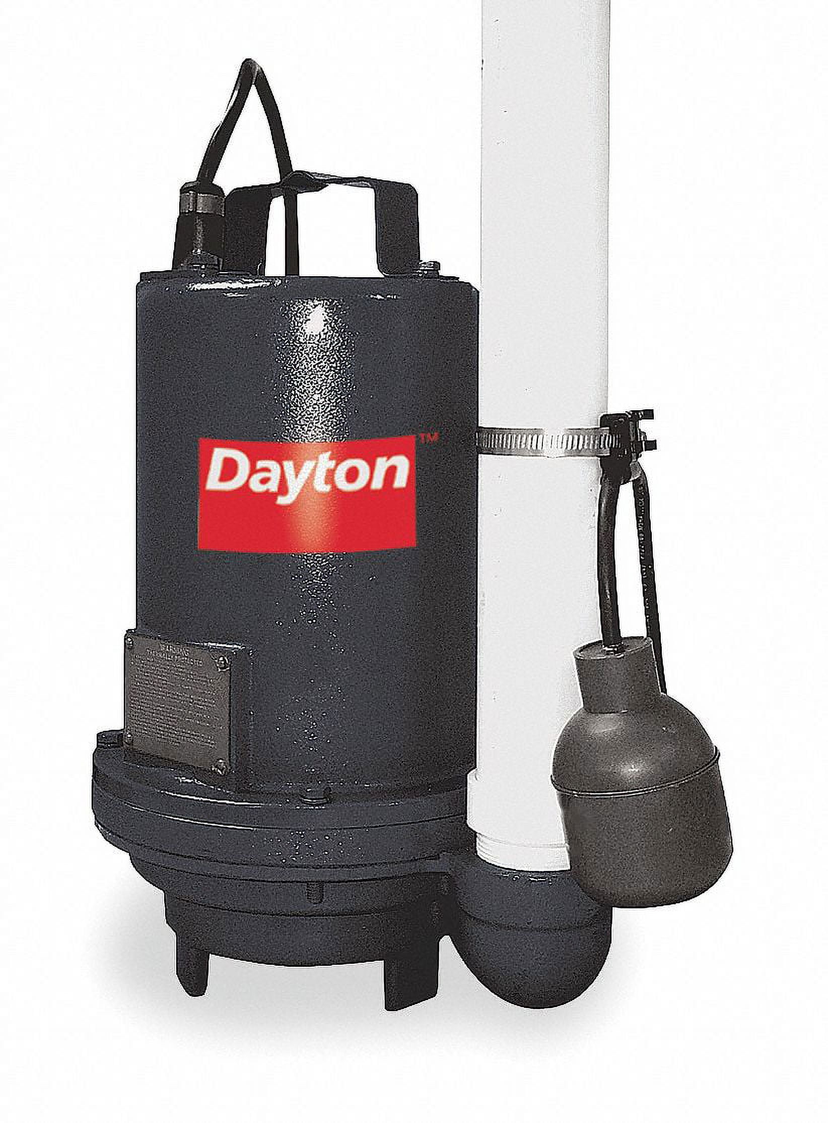 Dayton 1/2 HP Effluent Pump,Tether Float 3BB83 - Walmart.com