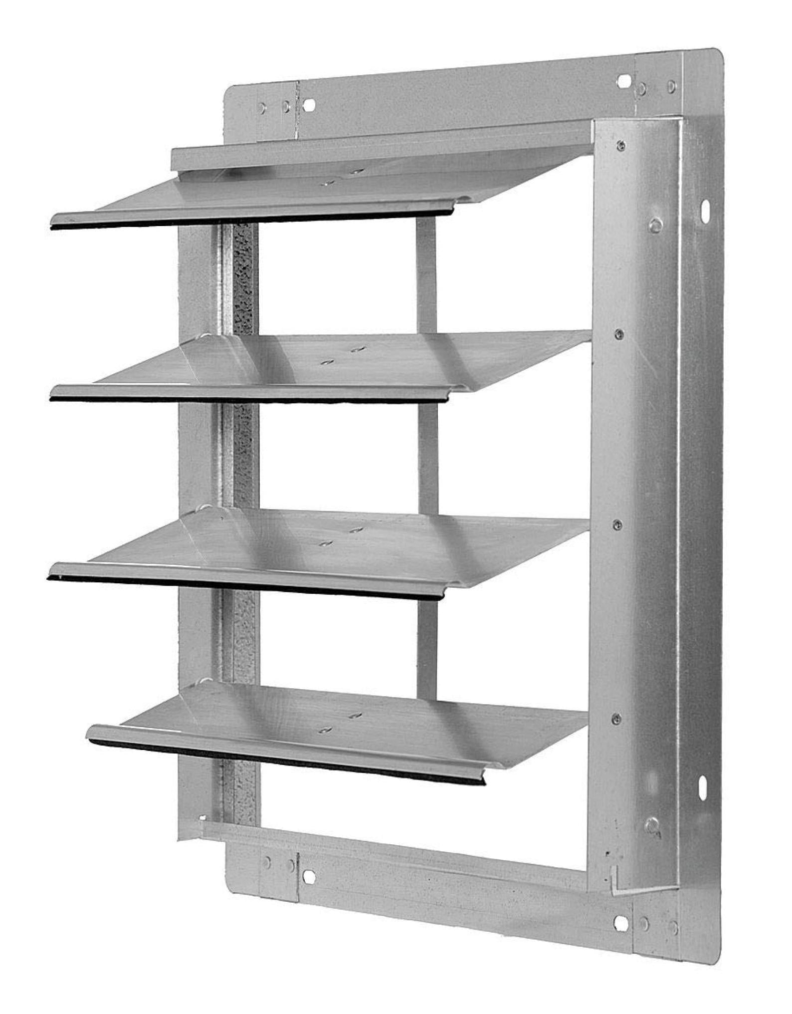 Dayton 12" Backdraft Damper Wall Shutter - 12-1/2" Opening - 3-Panel ...