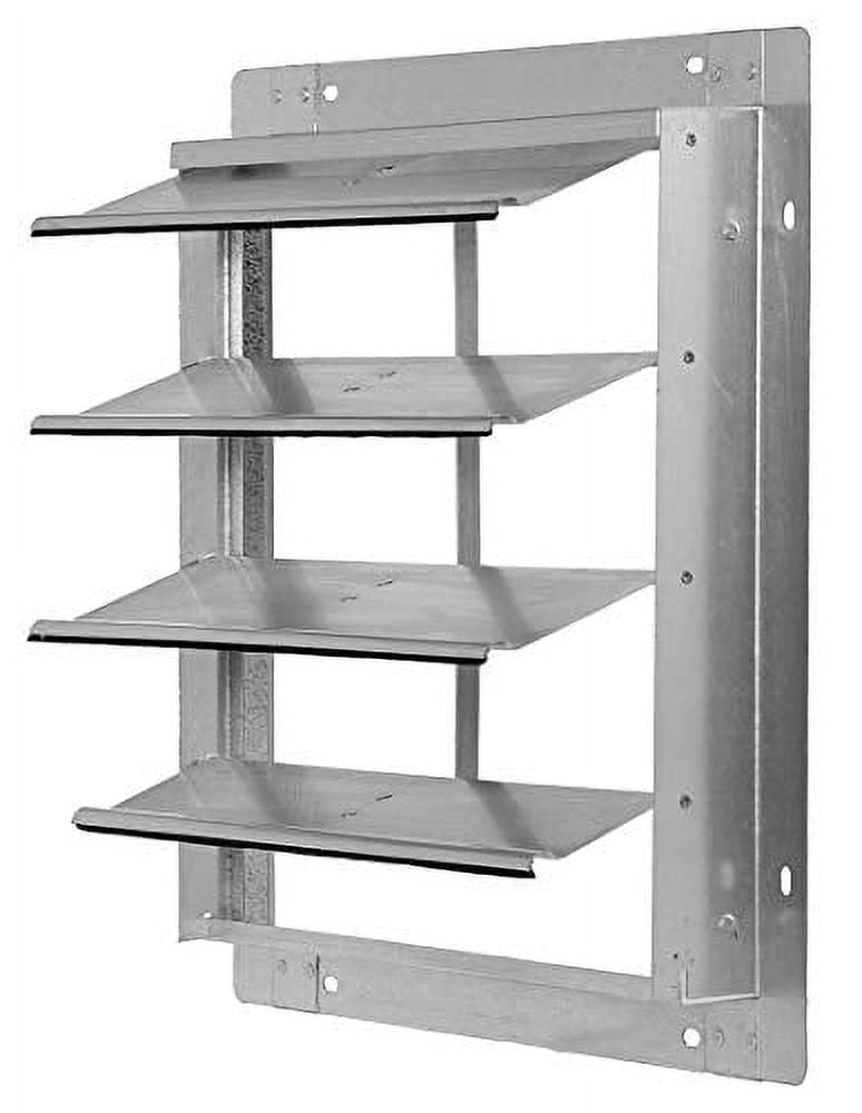 Dayton 12" Backdraft Damper/Wall Shutter, 12-1/2" x 12-1/2" Opening ...