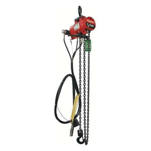 Dayton Air Chain Hoist,1000 lb.Cap.,10 ft.Lift 29XL86 - Walmart.com