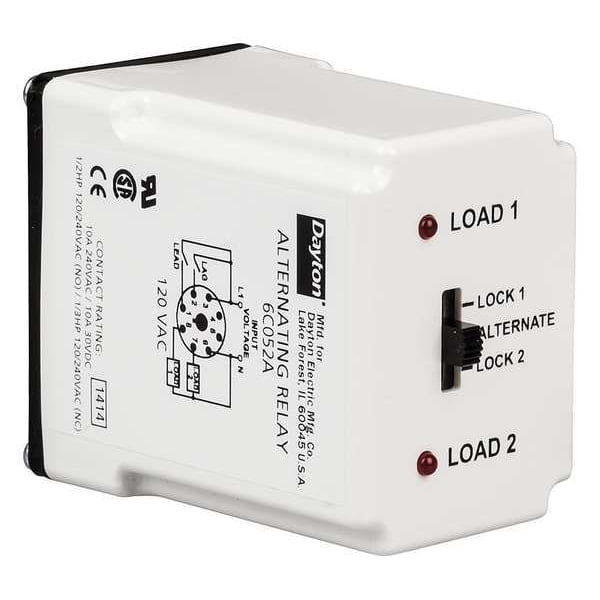 Dayton Alternating Relay,24VAC,DPDT Cross-Wired 6C051 - Walmart.com