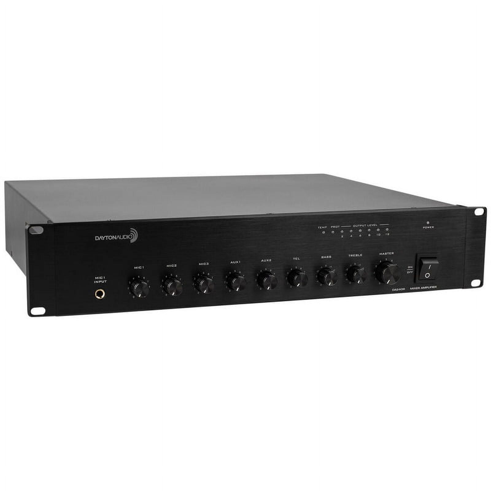 Dayton Audio DA240R 240W 2U Rack Mount Mixer-Amplifier 70V / 100V or 4 ...