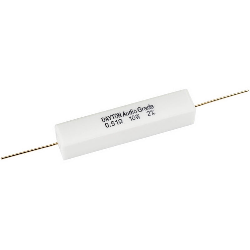 Dayton Audio DNR-0.51 0.51 Ohm 10W Precision Audio Grade Resistor ...