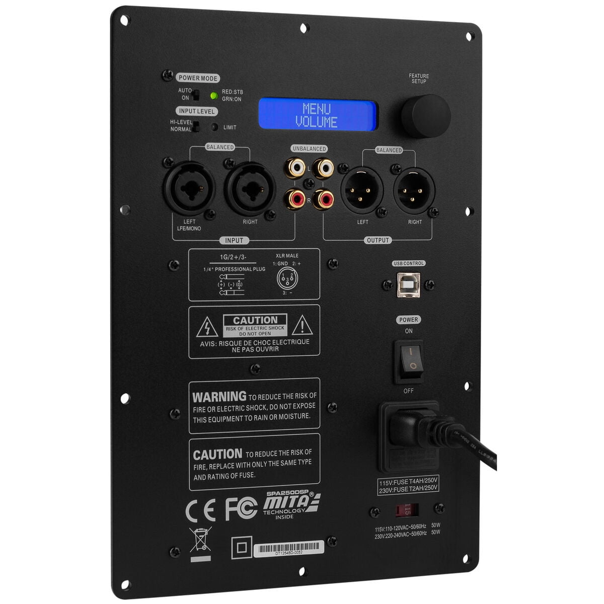 Dayton Audio SPA250DSP 250W Subwoofer Plate Amplifier with DSP ...