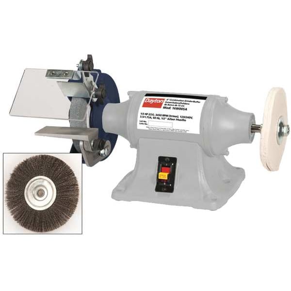 Dayton Bench Grinder,6",36 Grit,1/3HP 16W005 - Walmart.com