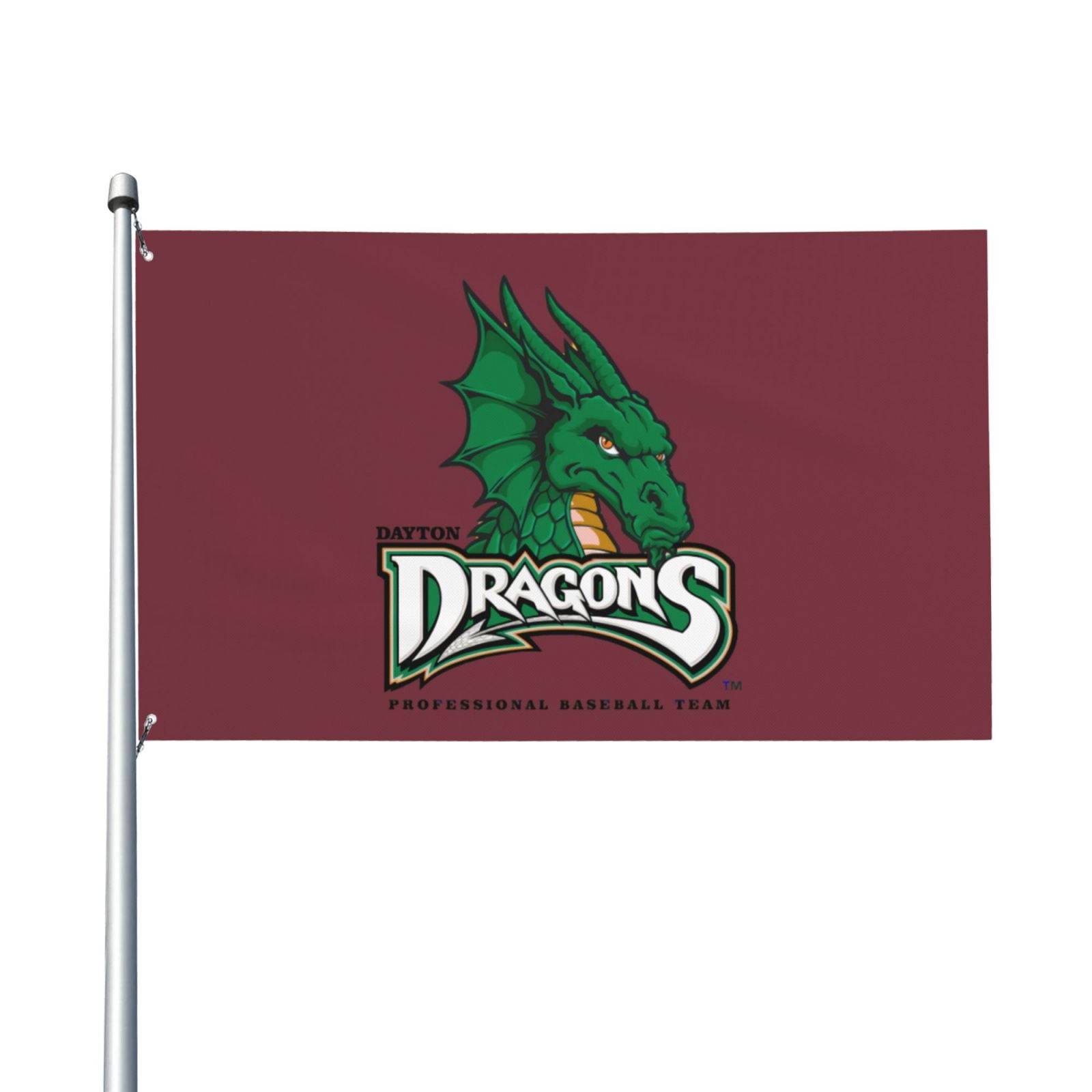 Dayton Dragons Flag 3x5 Outdoor ,Sewn Stripes, Stronger Brass Grommets ...