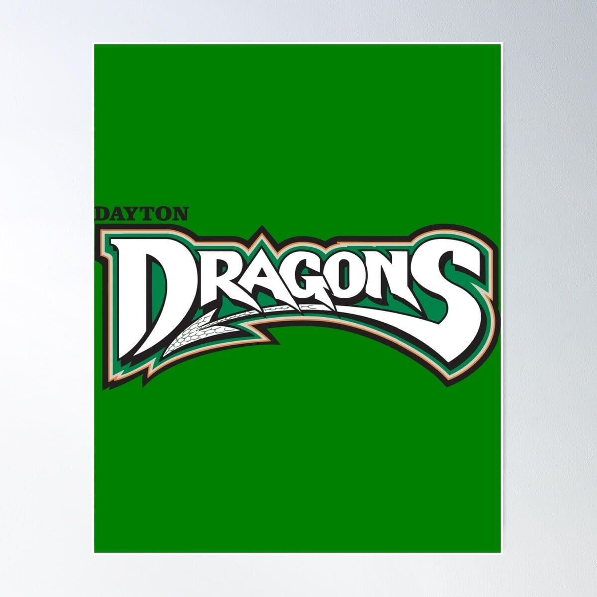 Dayton Dragons Poster Wall Art, Modern Wall Decor For Living Room ...