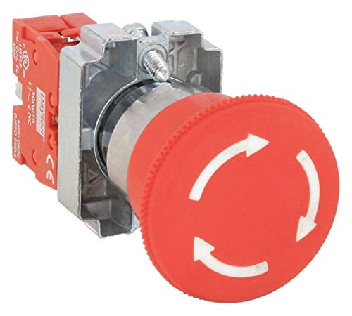 Dayton Emergency Stop Push Button Type Of Operator 40mm Mushroom Head
