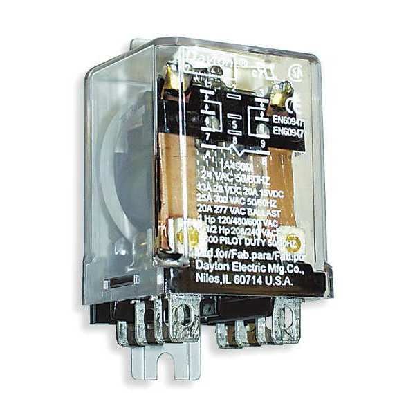 Dayton Enclosed Power Relay,8 Pin,24VAC,DPDT 1A490 - Walmart.com