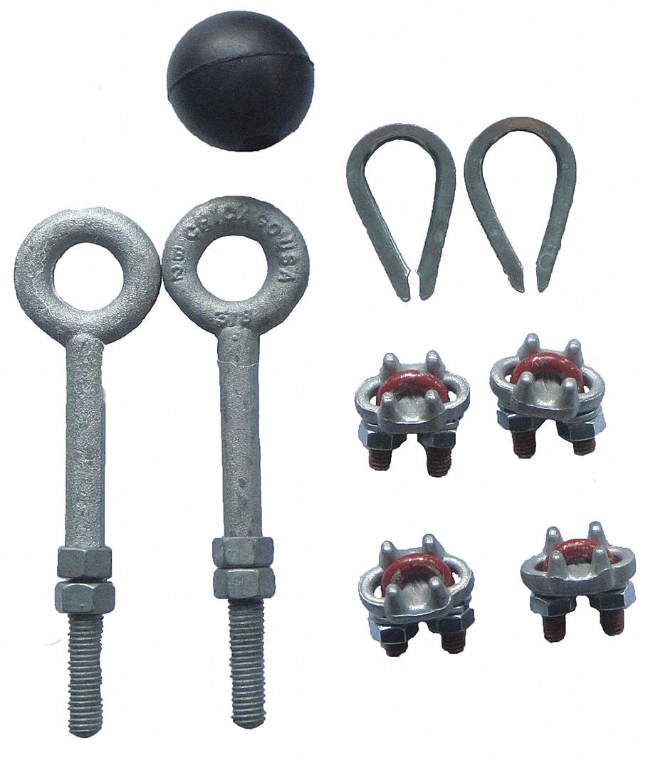 Dayton Festoon Hardware Kit,1/4 In Wire Rope 33N273 - Walmart.com