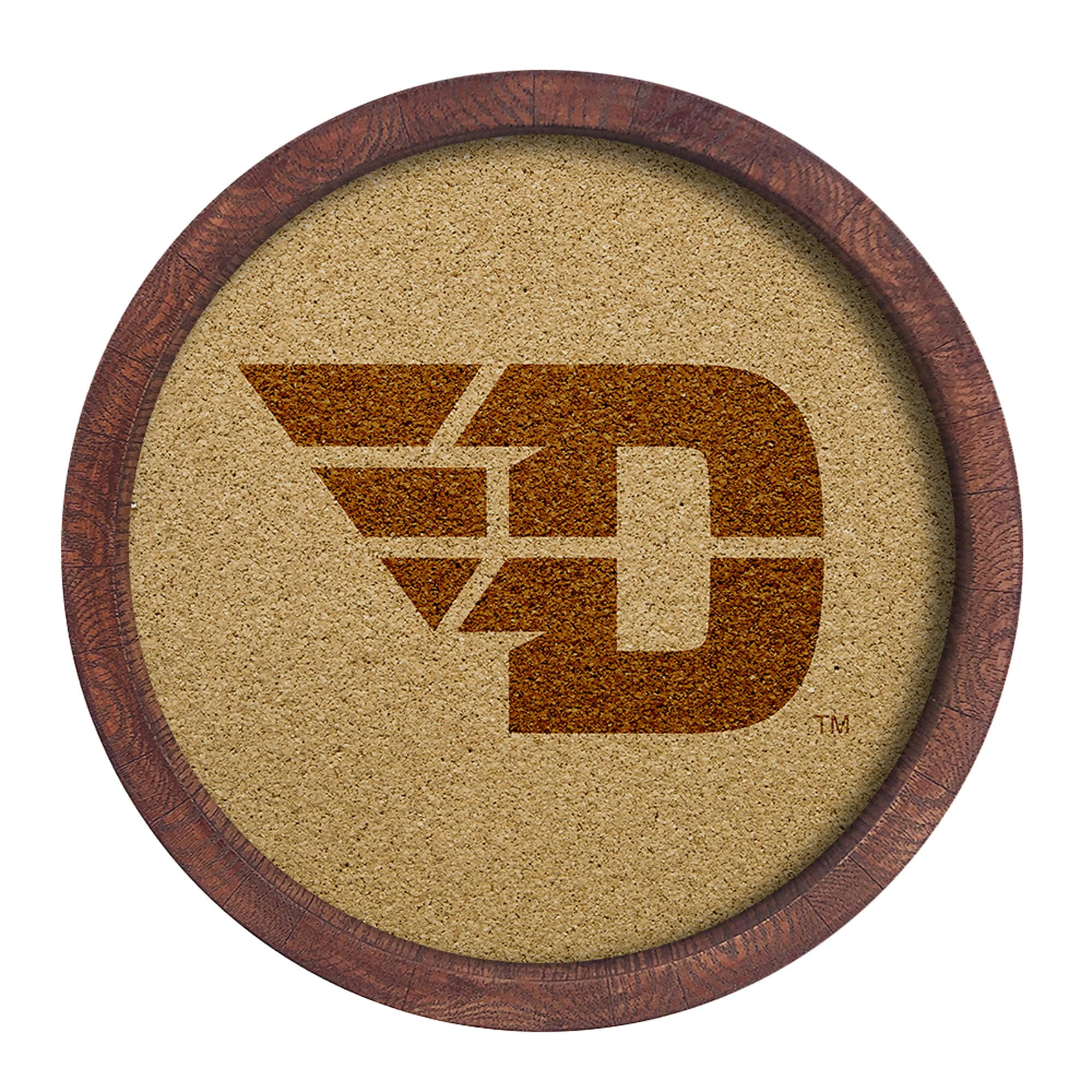 Dayton Flyers 20.25'' Round Faux Barrel Framed Cork Board - Walmart.com