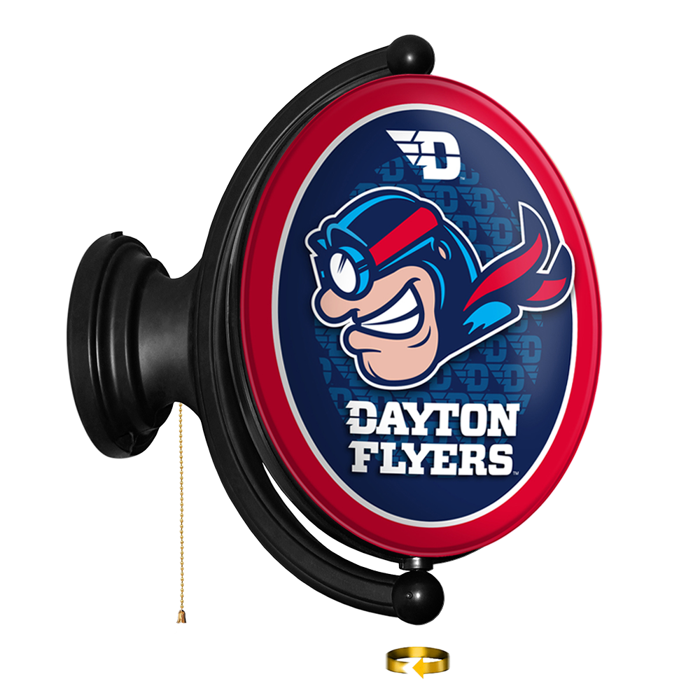 Dayton Flyers: Rudy Flyer - Original Oval Rotating Lighted Wall Sign ...