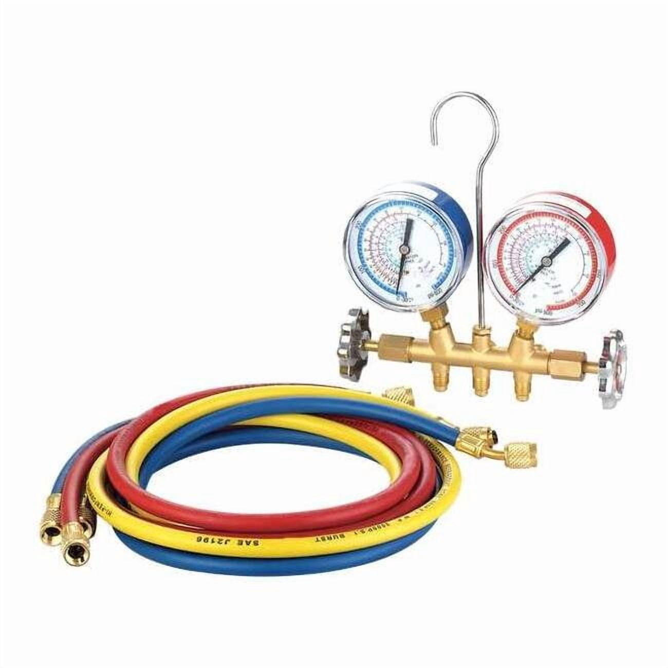 Dayton Manifold Gauge Set, 2 Valve,3 Hoses 4PDG1 - Walmart.com