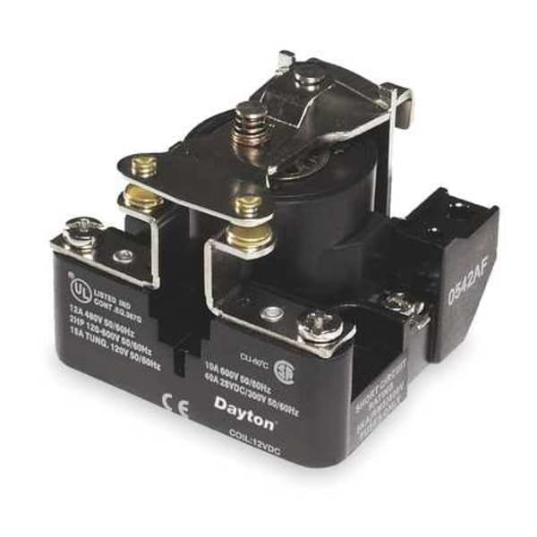 Dayton Open Power Relay,4 Pin,12VDC,SPST-NO 5Z550 - Walmart.com