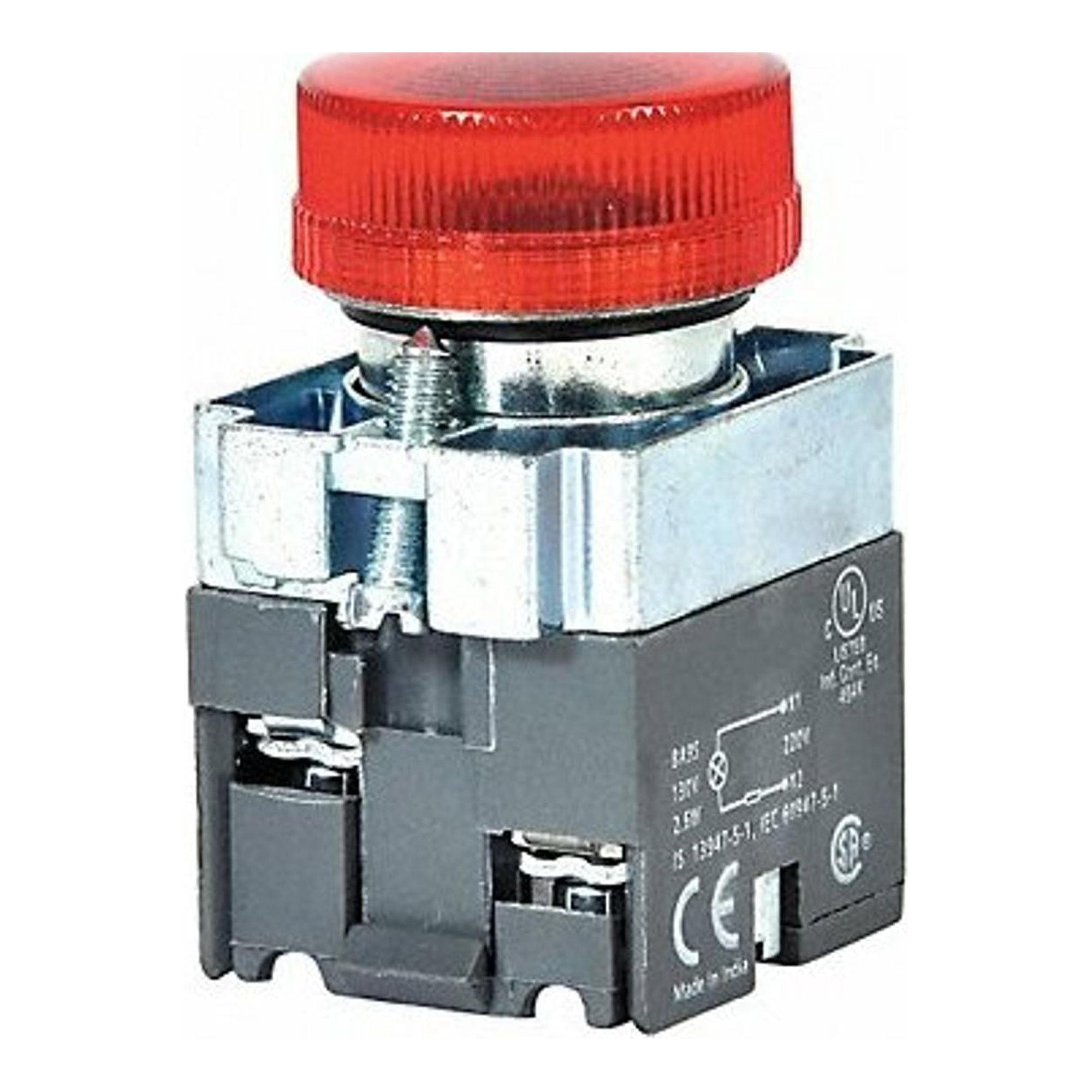 Dayton Pilot Light, LED, 22mm, 24VAC/DC, RD, Cr 30G214 - Walmart.com