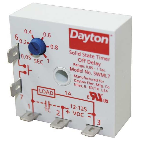 Dayton SinFunEncapTimingRelay, 125VDC, 5Pins 5WML7 - Walmart Business ...
