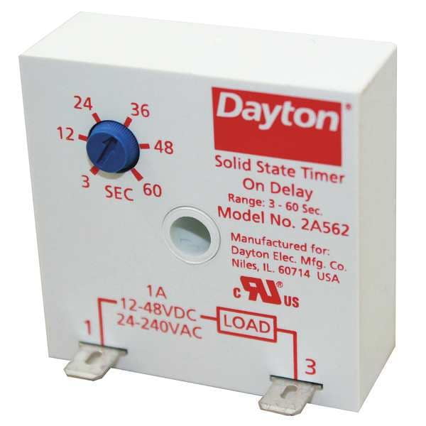 Dayton SinFunEncapTimingRelay, 240VDC, 2Pins 2A562 - Walmart.com