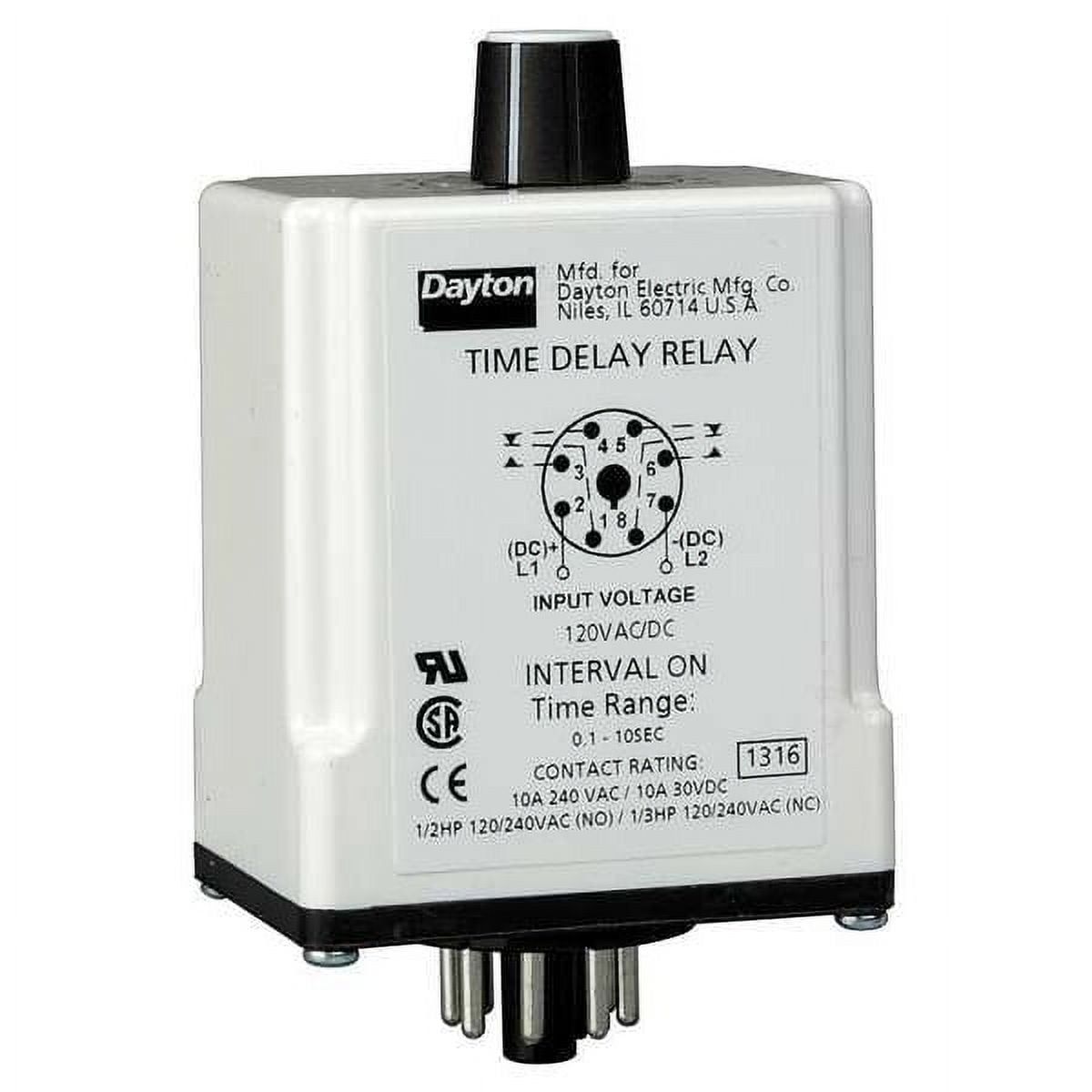 Dayton SinFunTimeDelayRelay, 24VAC/DC, 8Pins 24EN71 - Walmart.com