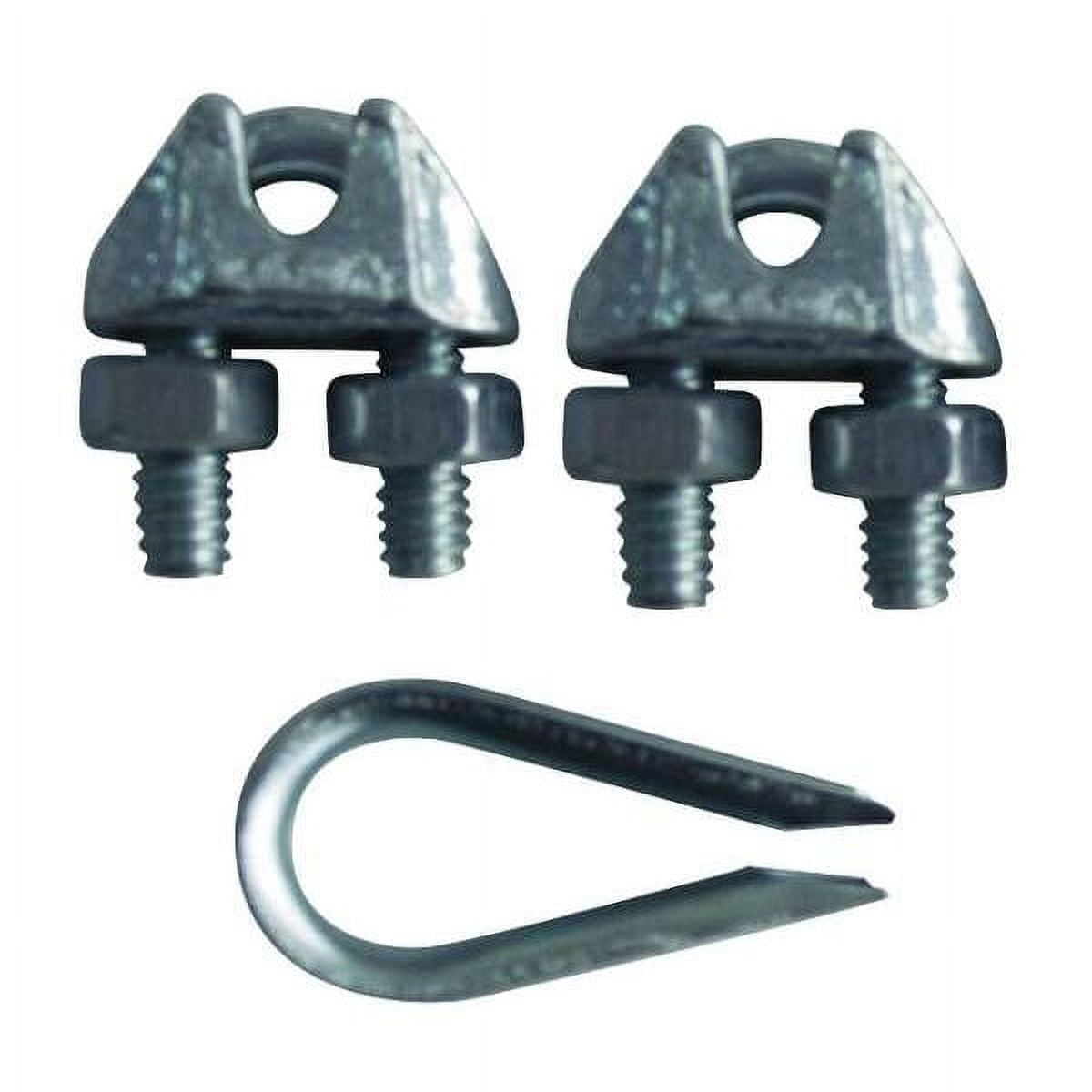 Dayton Wire Rope U-Bolt Clip and Thimble Kit 1DKL1 - Walmart.com
